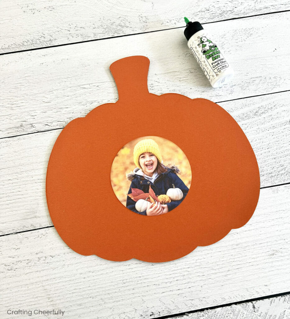 Layered Paper Pumpkin Frame - Crafting Cheerfully