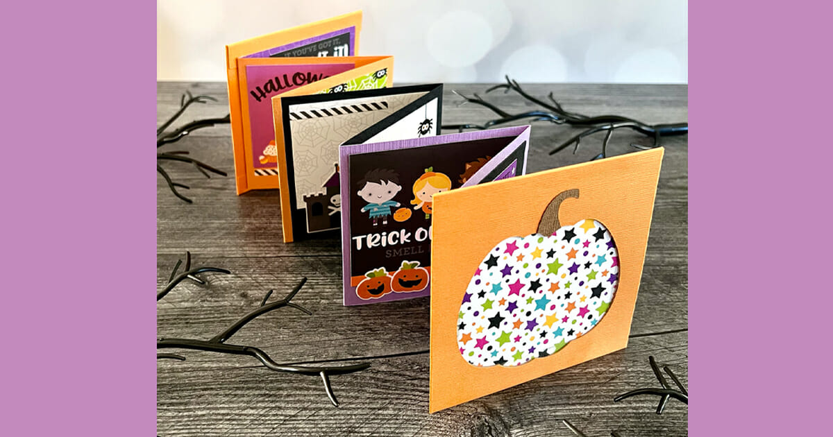 DIY Halloween Accordion Photo Album - Crafting Cheerfully
