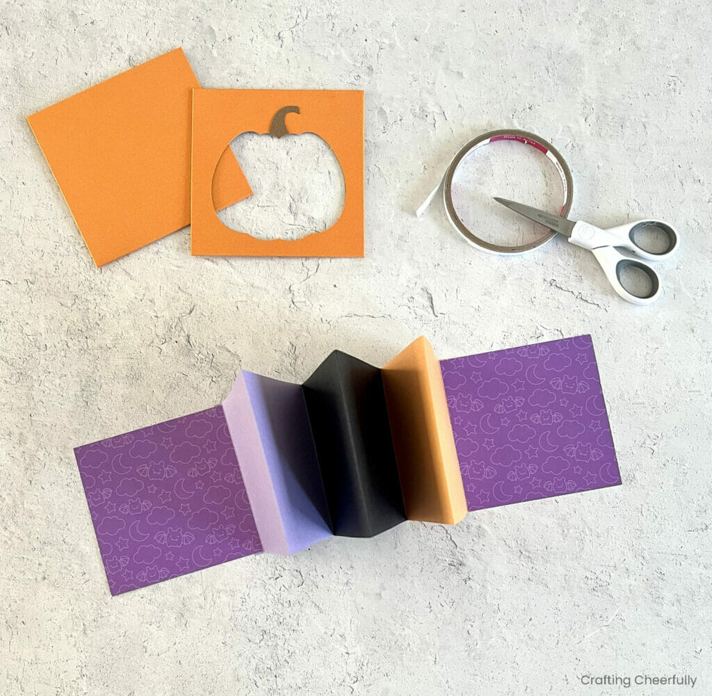 DIY Halloween Accordion Photo Album - Crafting Cheerfully