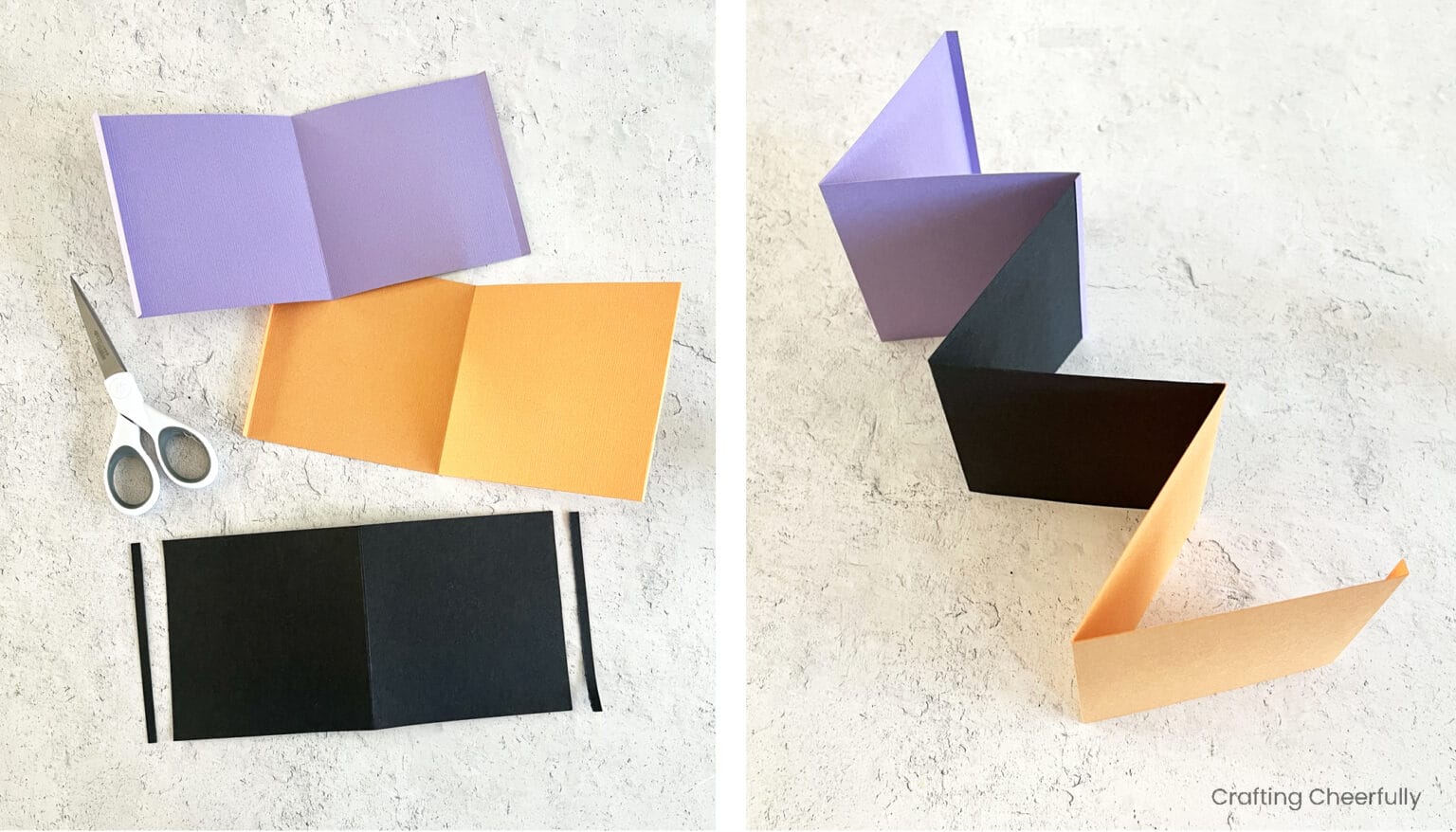 DIY Halloween Accordion Photo Album - Crafting Cheerfully