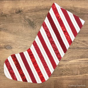 Scrappy Candy Cane Stocking - Crafting Cheerfully