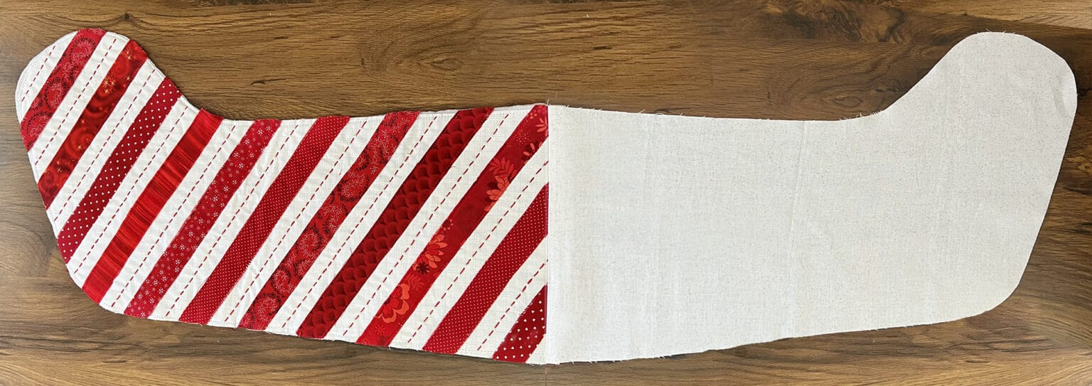Scrappy Candy Cane Stocking - Crafting Cheerfully