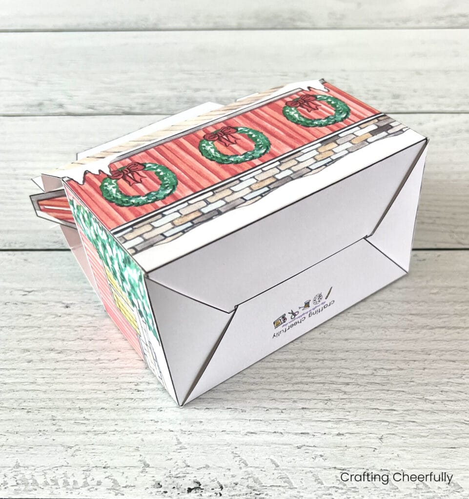 Printable Christmas Barn Treat Box - Crafting Cheerfully