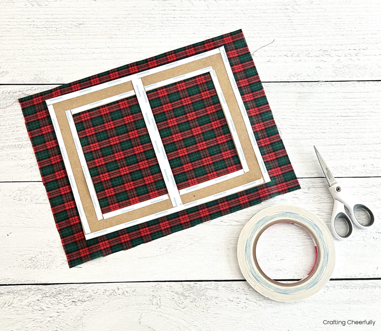 Holiday Frames with DIY Fabric Photo Mats - Crafting Cheerfully