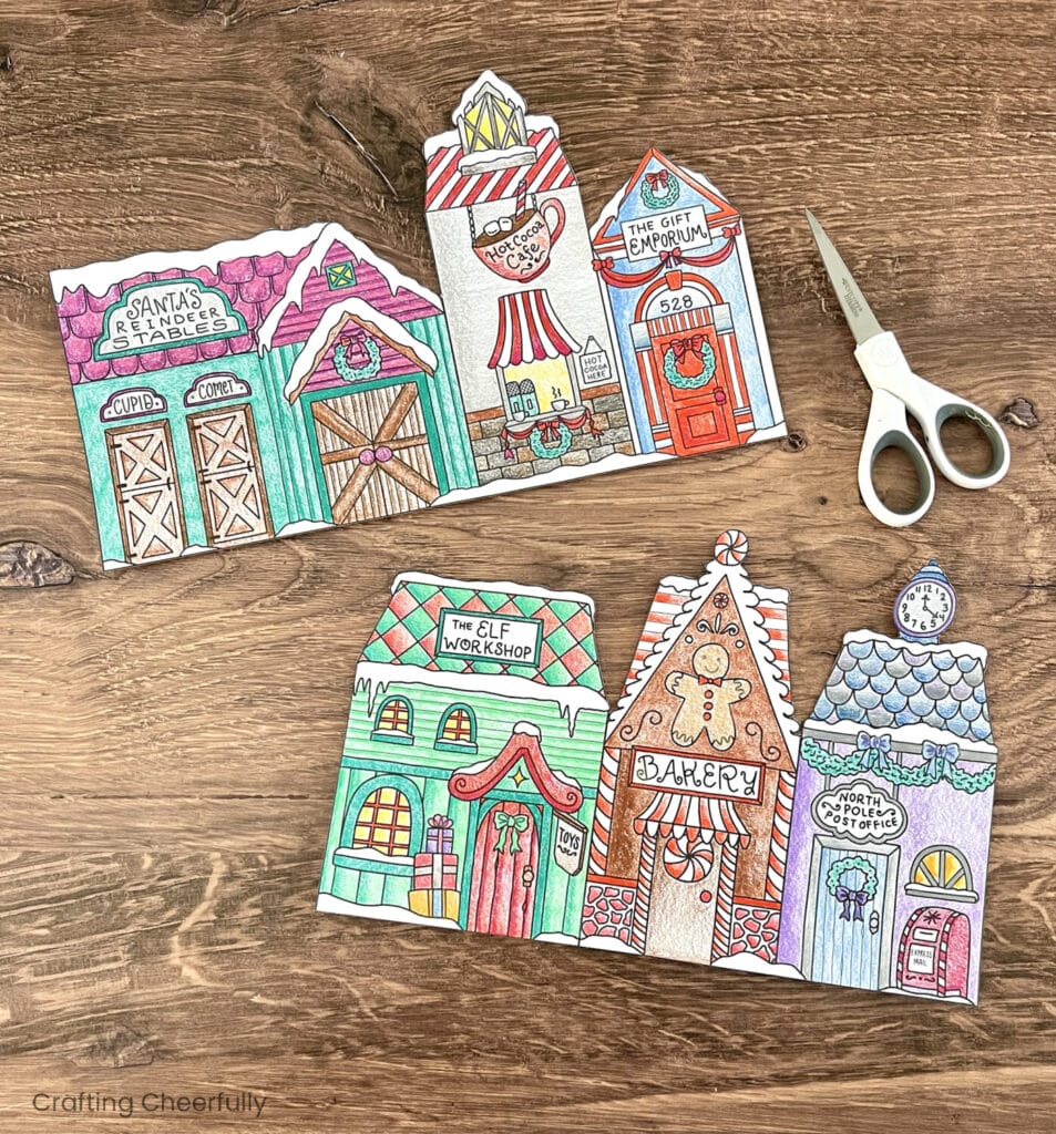 Color-Your-Own Christmas Village - Free Printable Coloring Pages ...