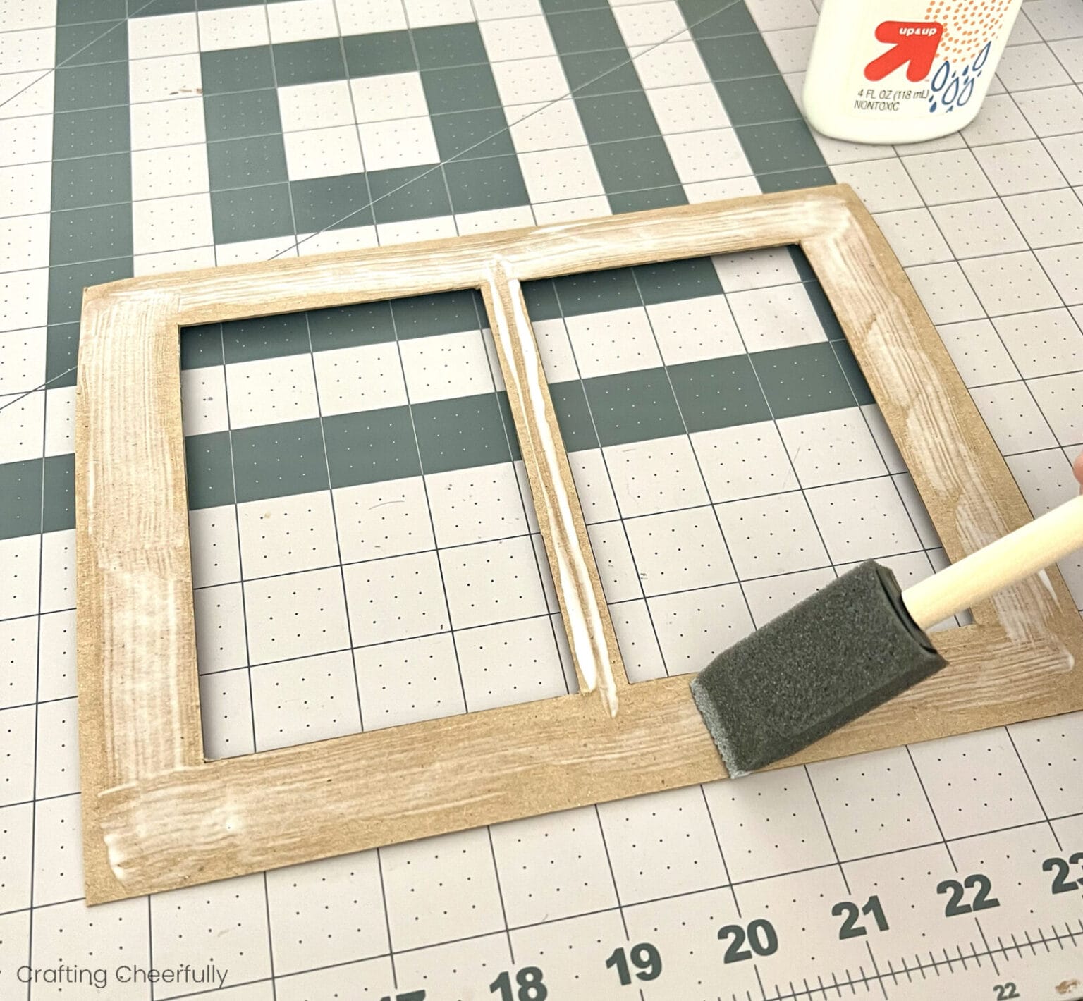 Holiday Frames with DIY Fabric Photo Mats - Crafting Cheerfully