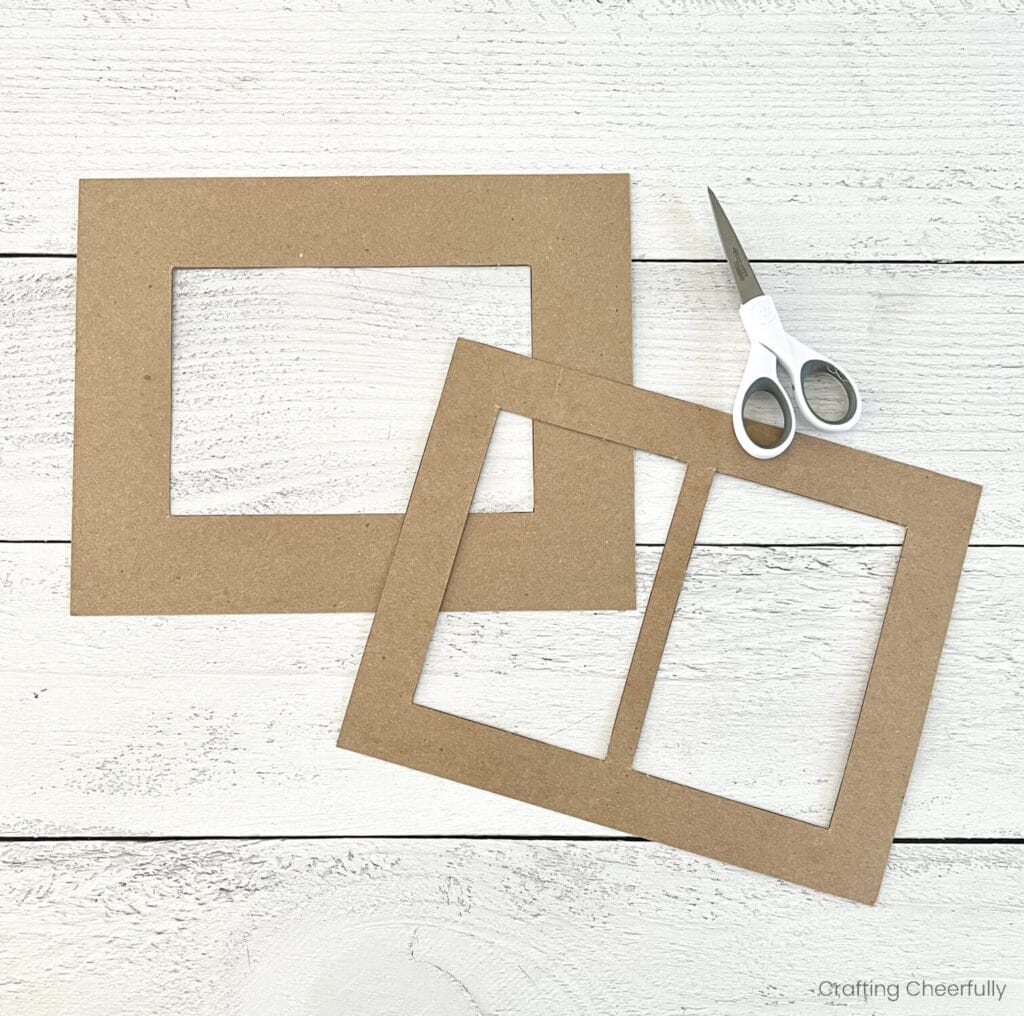 Holiday Frames with DIY Fabric Photo Mats - Crafting Cheerfully