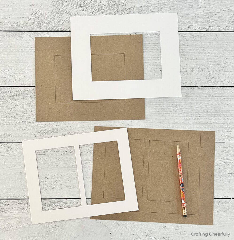 Holiday Frames with DIY Fabric Photo Mats - Crafting Cheerfully