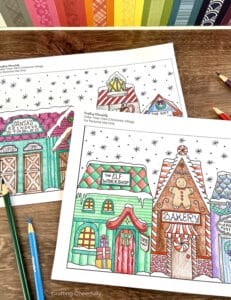 Color-Your-Own Christmas Village - Free Printable Coloring Pages ...