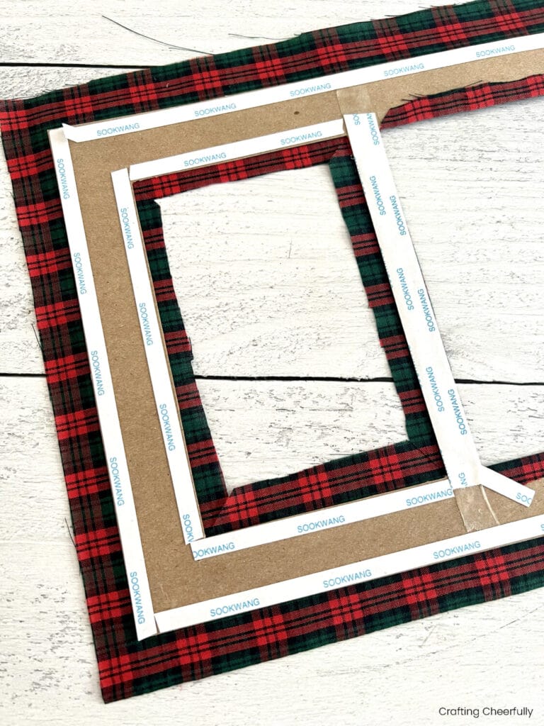 Holiday Frames with DIY Fabric Photo Mats - Crafting Cheerfully