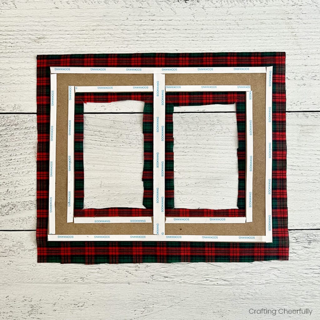 Holiday Frames with DIY Fabric Photo Mats - Crafting Cheerfully