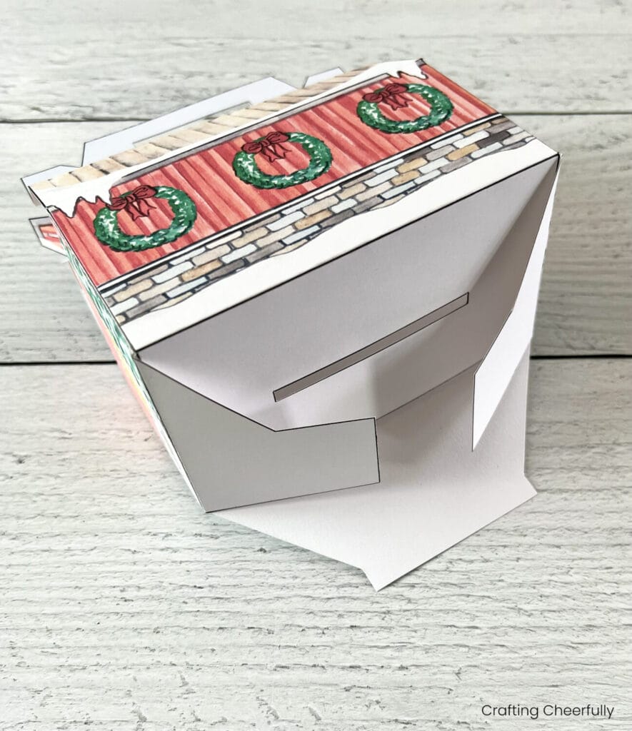 Printable Christmas Barn Treat Box - Crafting Cheerfully