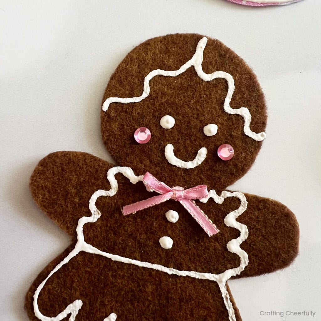 Pink Peppermint Gingerbread Girl Banner - Crafting Cheerfully