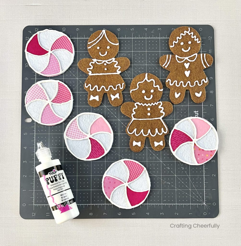 Pink Peppermint Gingerbread Girl Banner - Crafting Cheerfully