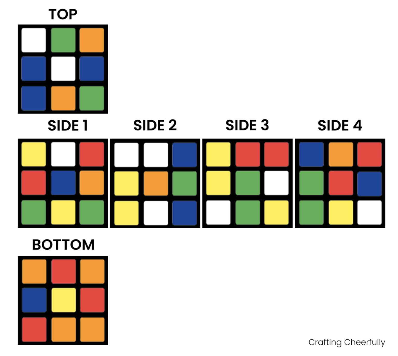 DIY Rubik's Cube Ornament - Crafting Cheerfully