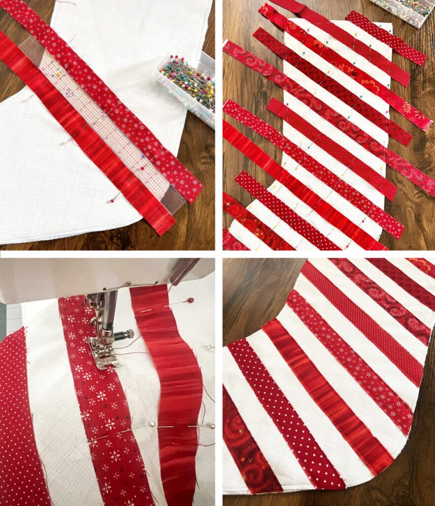 Scrappy Candy Cane Stocking - Crafting Cheerfully