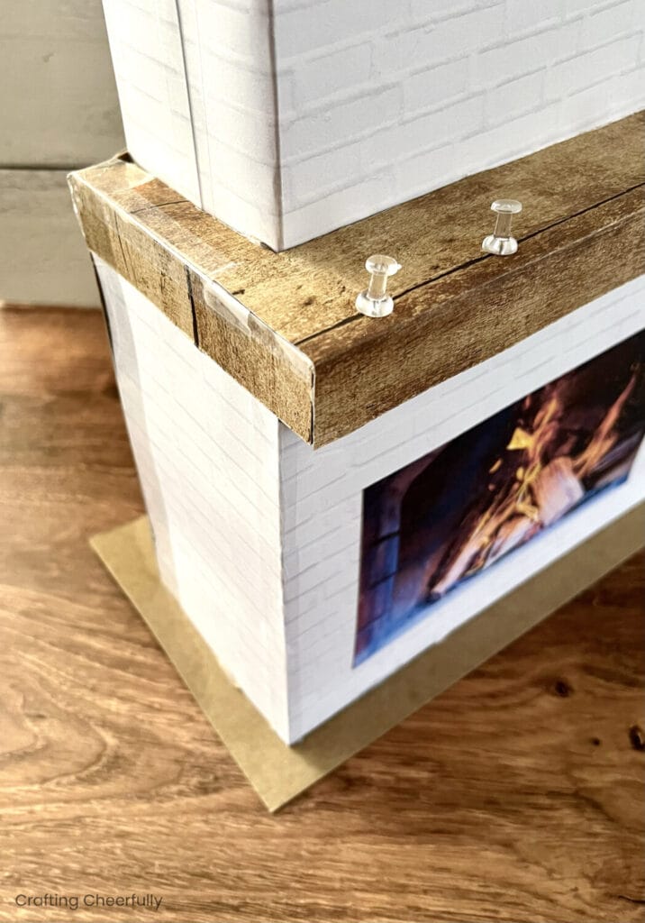 DIY Cardboard Christmas Fireplace for Dolls - Crafting Cheerfully