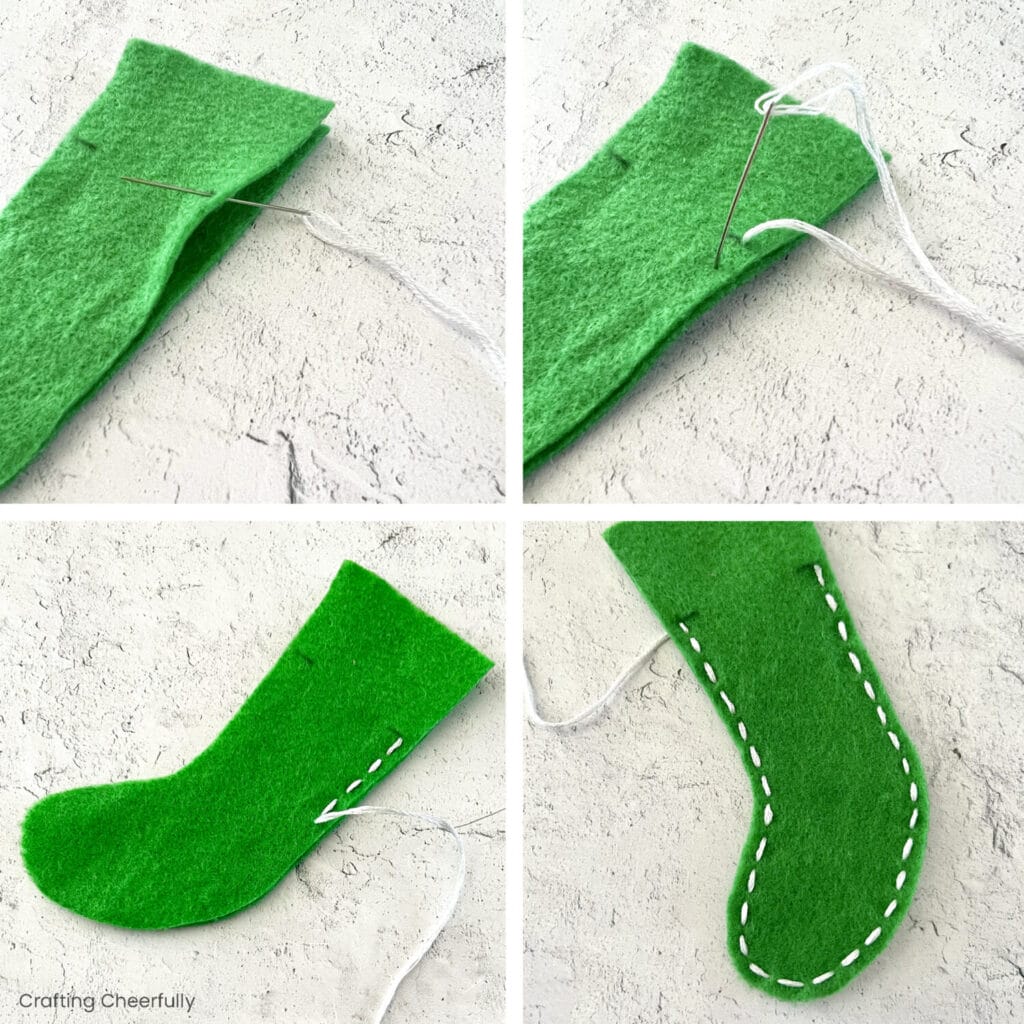DIY Felt Christmas Stockings for Dolls - Crafting Cheerfully