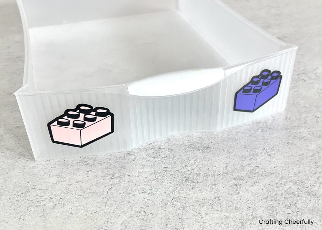 DIY Vinyl Lego Labels - Crafting Cheerfully
