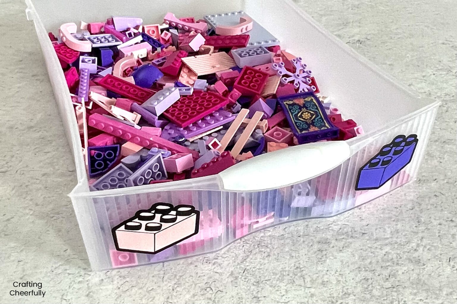 DIY Vinyl Lego Labels - Crafting Cheerfully