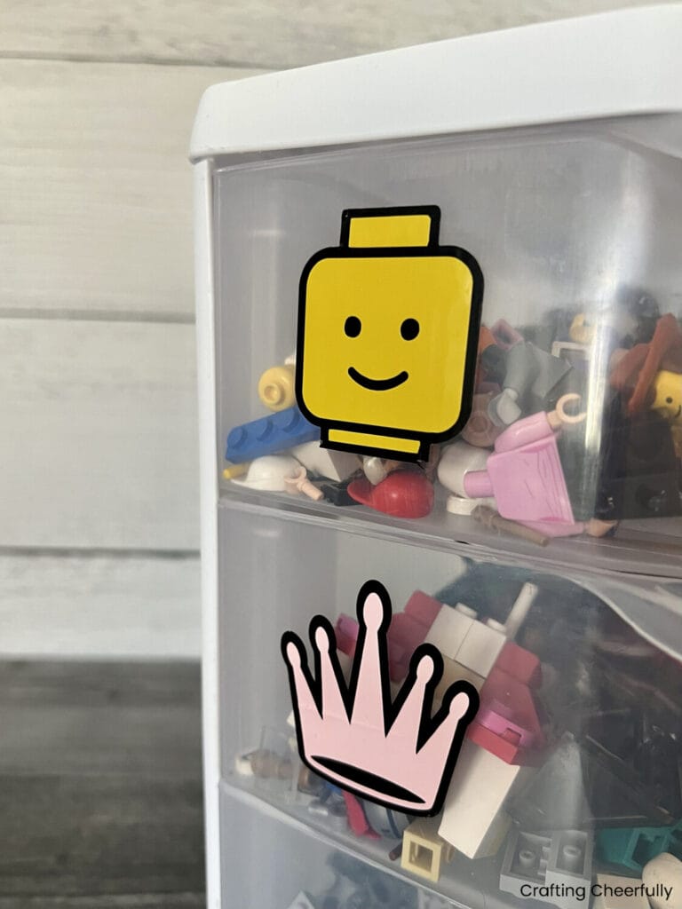 DIY Vinyl Lego Labels - Crafting Cheerfully
