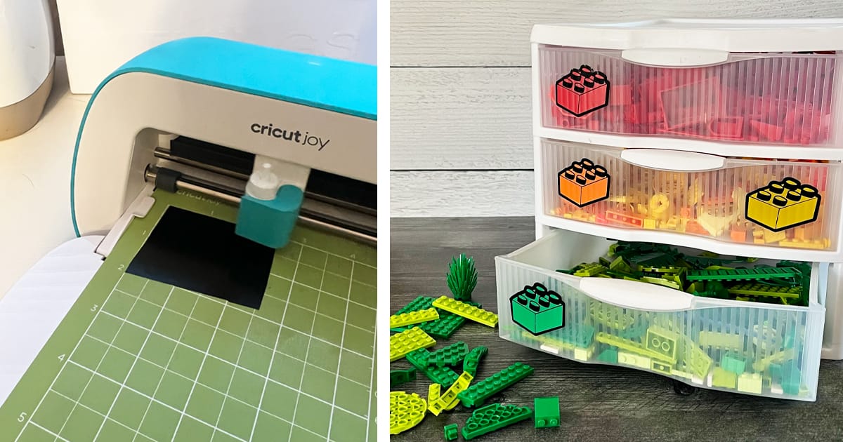 DIY Vinyl Lego Labels - Crafting Cheerfully