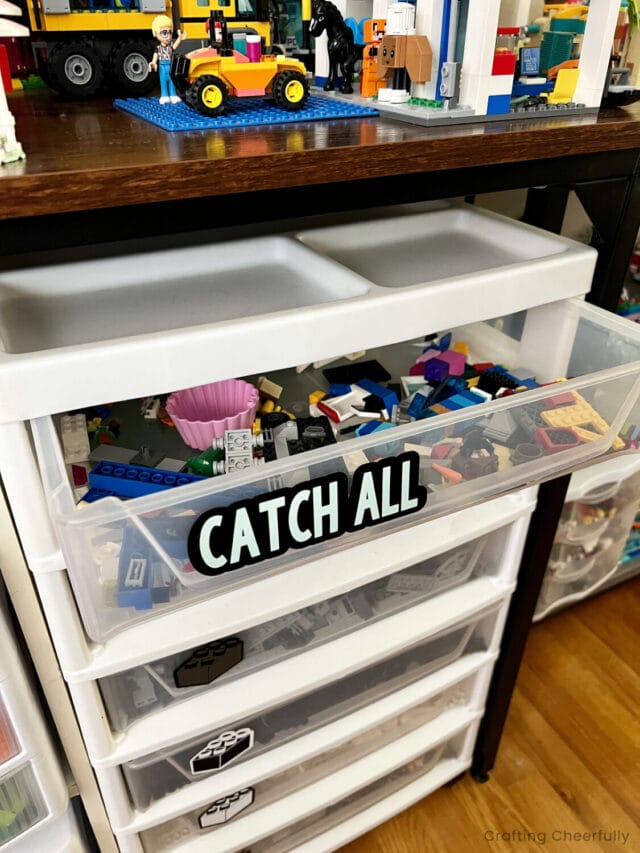 DIY Vinyl Lego Labels - Crafting Cheerfully