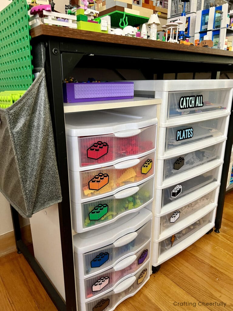 DIY Vinyl Lego Labels - Crafting Cheerfully