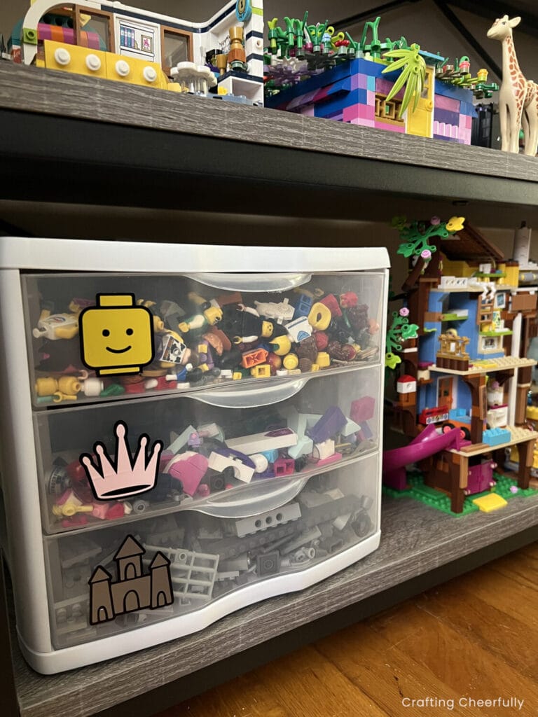 DIY Vinyl Lego Labels - Crafting Cheerfully