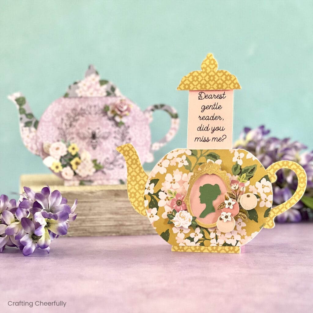 DIY Bridgerton-Inspired Teapot Cards - Crafting Cheerfully