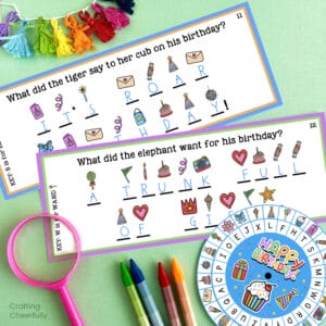 Birthday Decoder Wheel Activity - Crafting Cheerfully