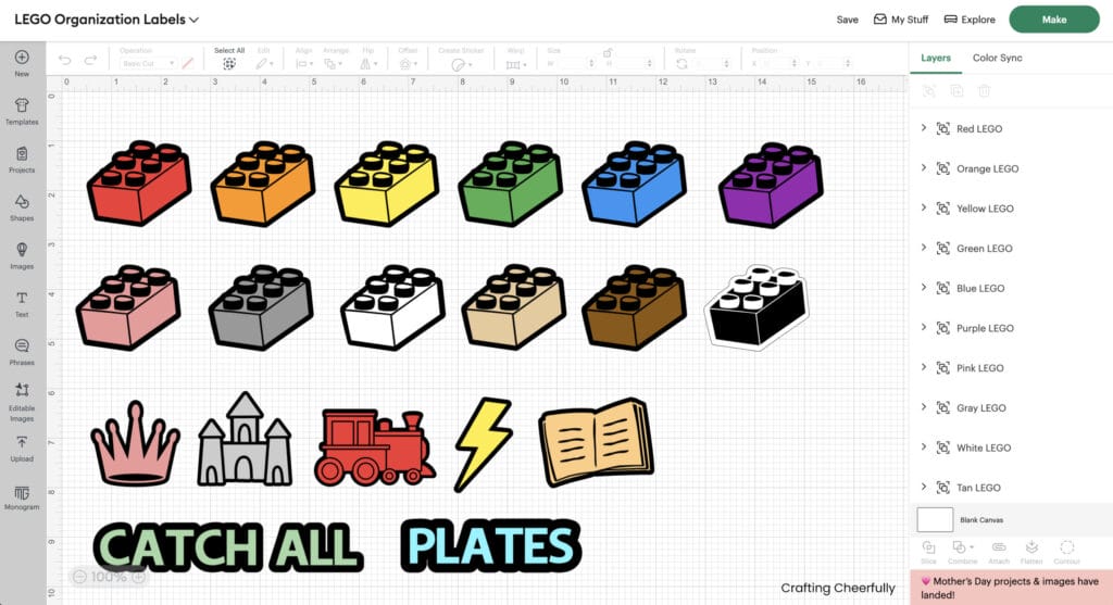 DIY Vinyl Lego Labels - Crafting Cheerfully