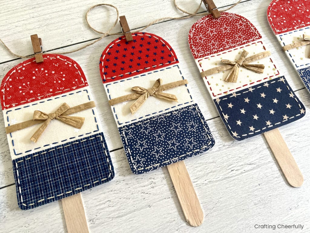 DIY Patriotic Popsicle Banner - Crafting Cheerfully