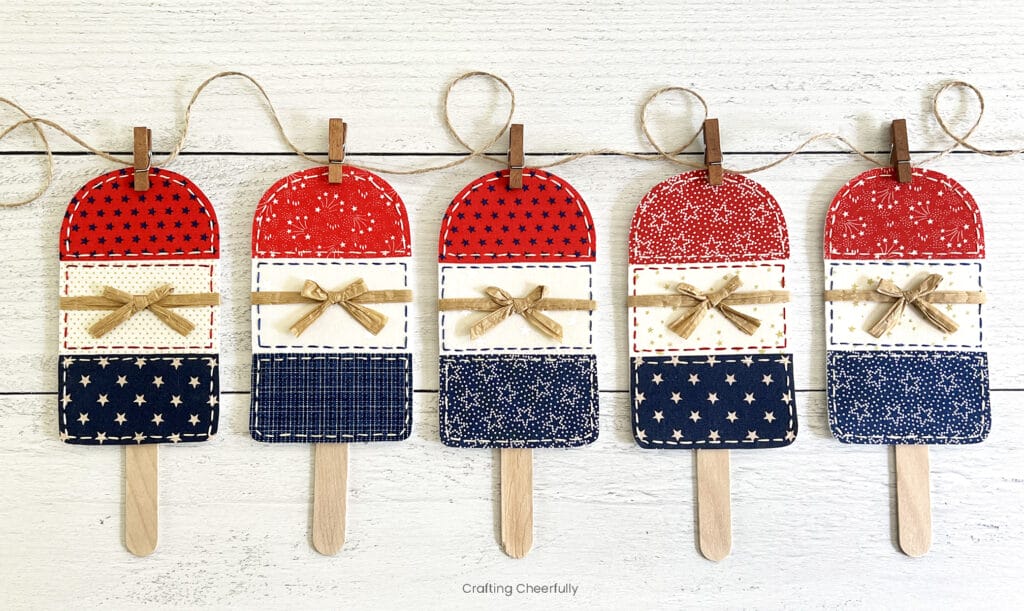 DIY Patriotic Popsicle Banner - Crafting Cheerfully