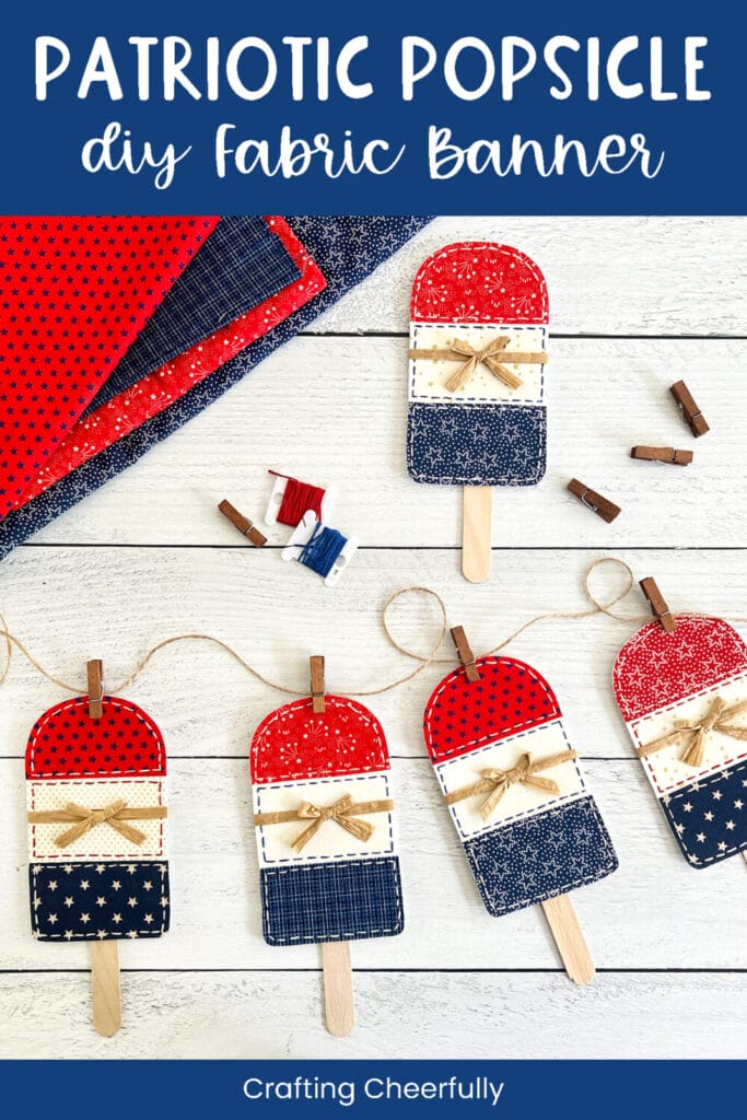 DIY Patriotic Popsicle Banner - Crafting Cheerfully