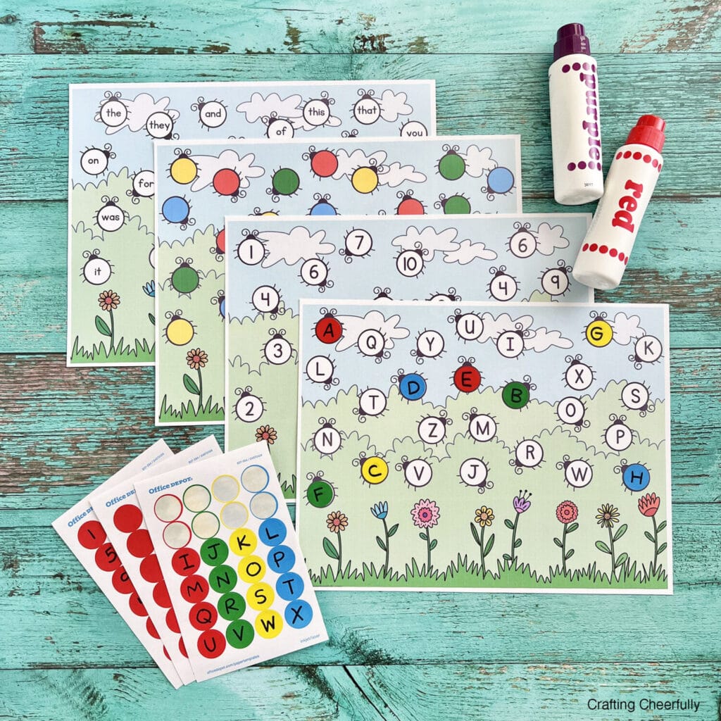 Garden Dot Activity Pages - Crafting Cheerfully