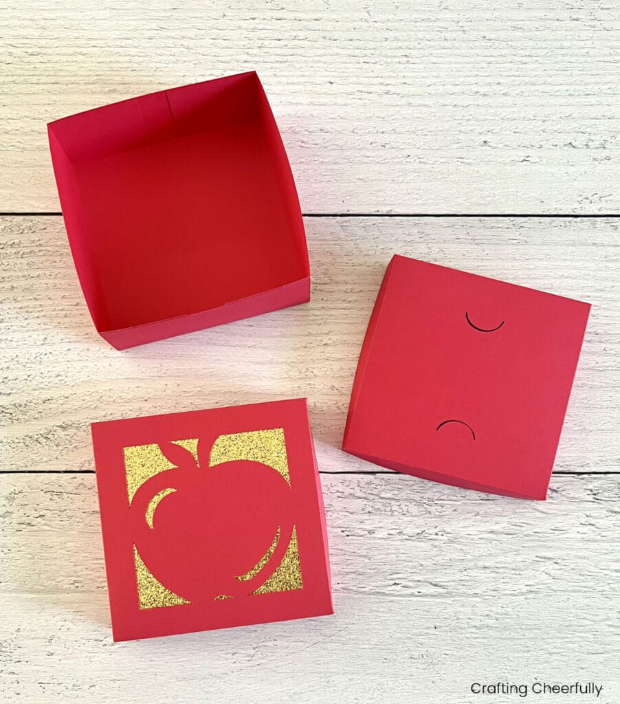 DIY Apple Gift Box - For Gift Cards and Small Treats - Crafting Cheerfully