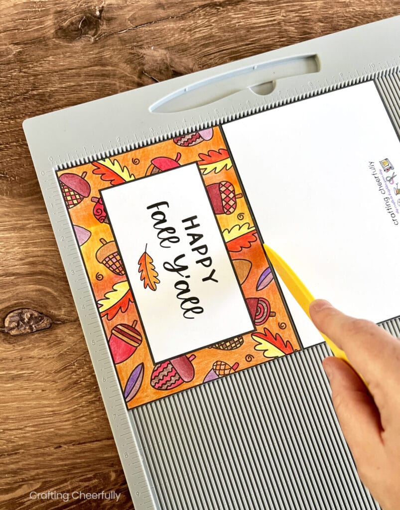 Printable Fall Coloring Cards - Crafting Cheerfully