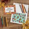 Printable Fall Coloring Cards - Crafting Cheerfully