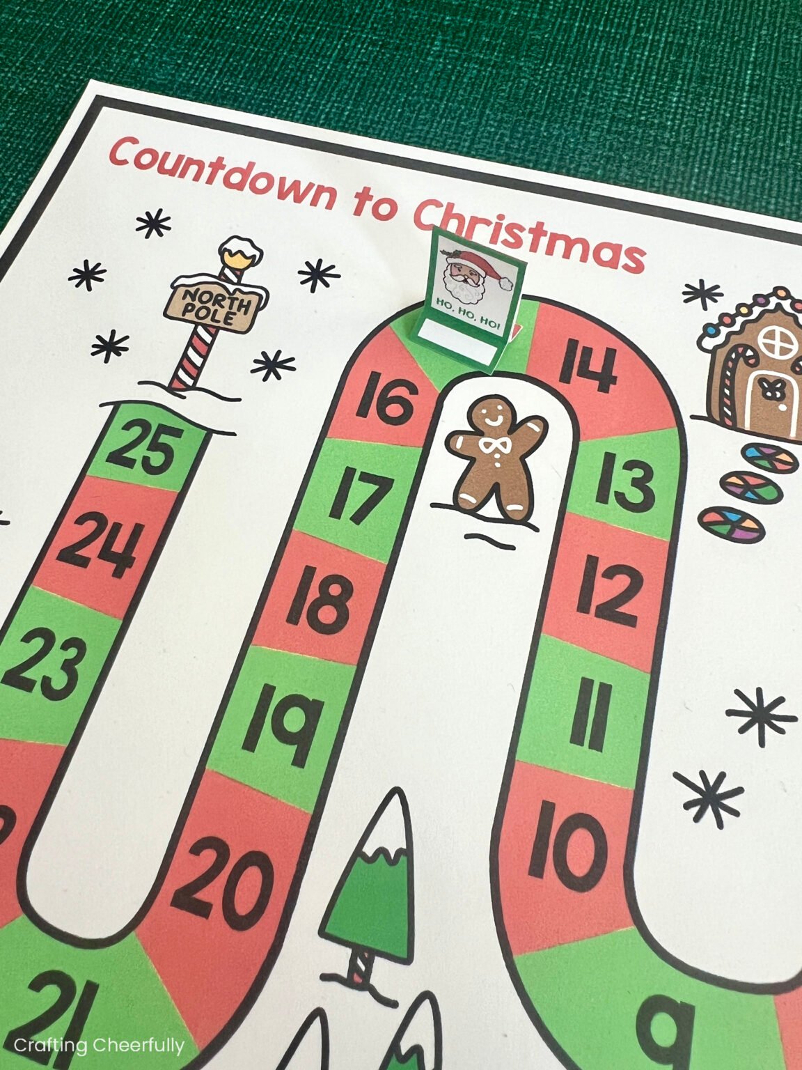 Countdown to Christmas Printable Activity - Crafting Cheerfully