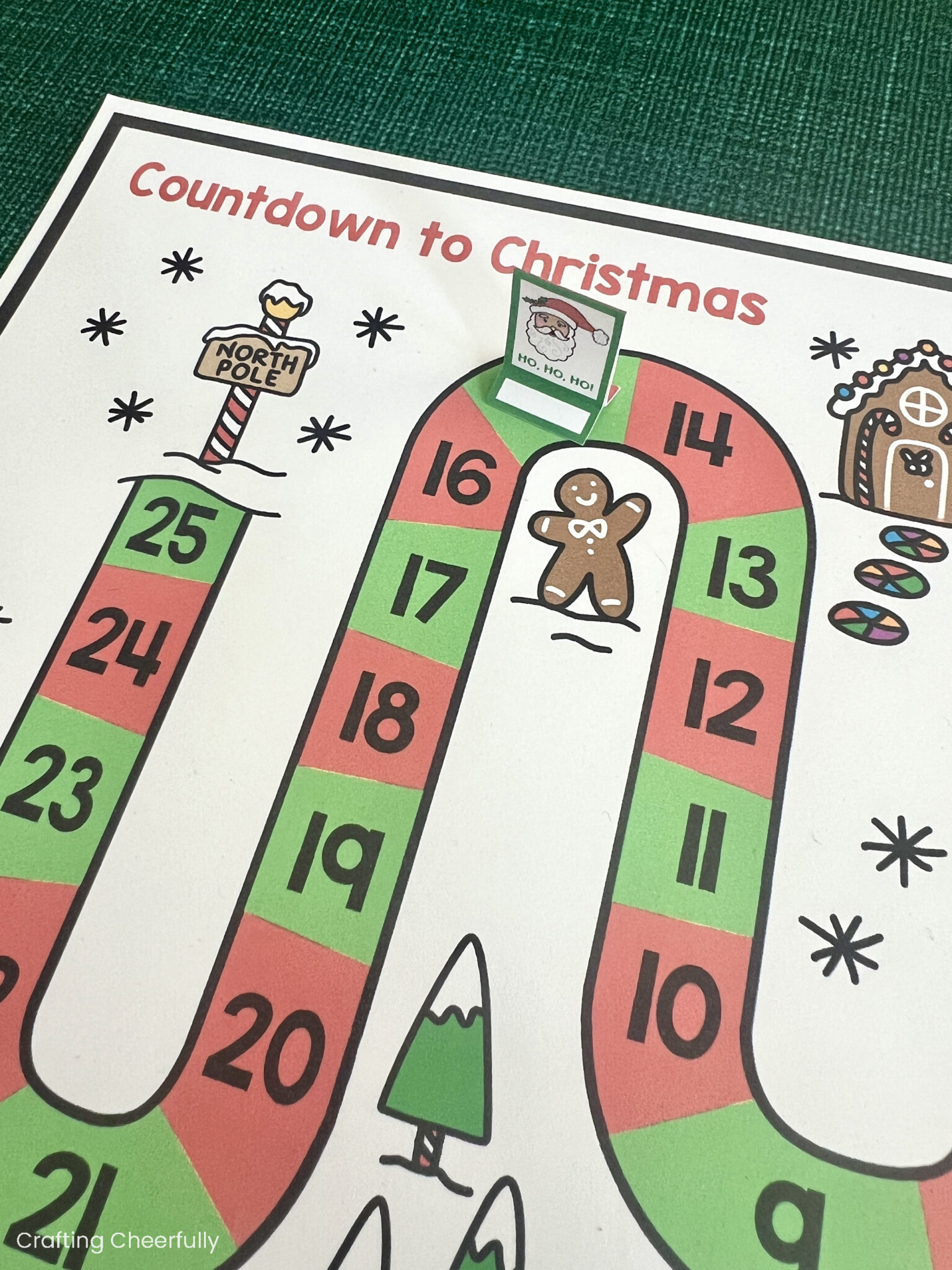 Countdown to Christmas Printable Activity - Crafting Cheerfully
