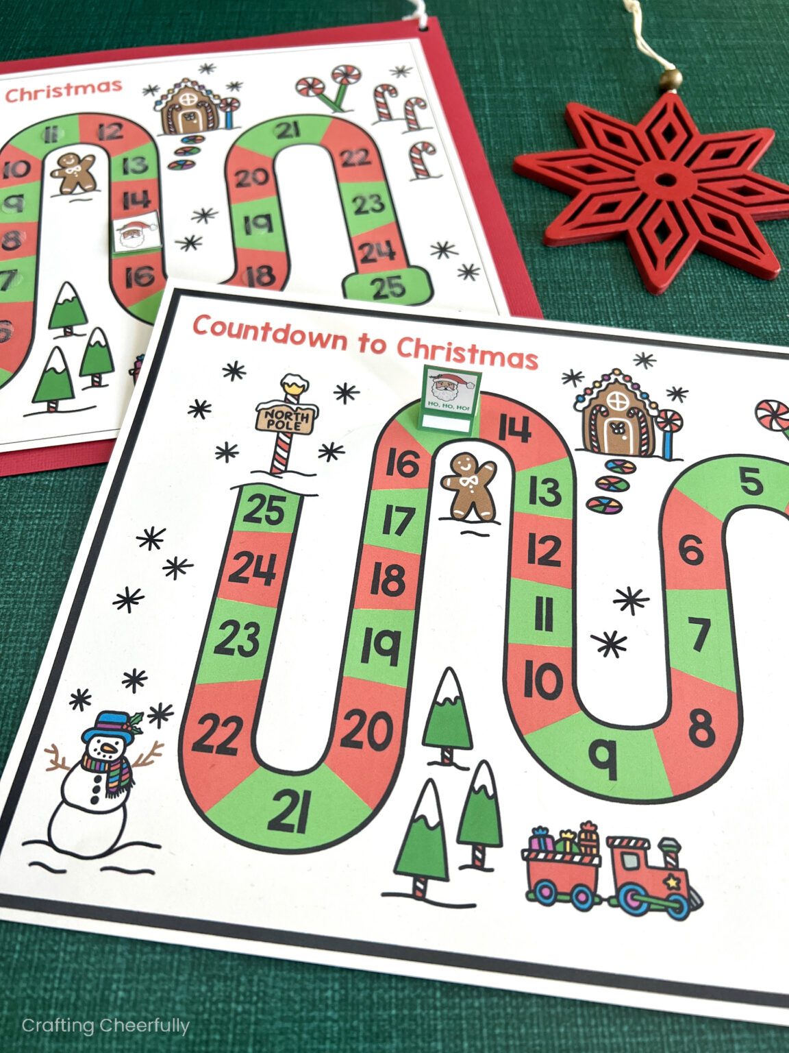 Countdown to Christmas Printable Activity - Crafting Cheerfully