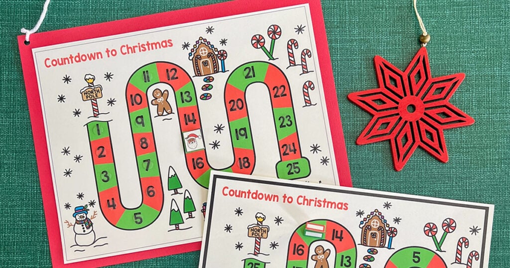 Countdown to Christmas Printable Activity - Crafting Cheerfully