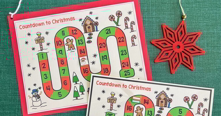 Countdown to Christmas Printable Activity - Crafting Cheerfully