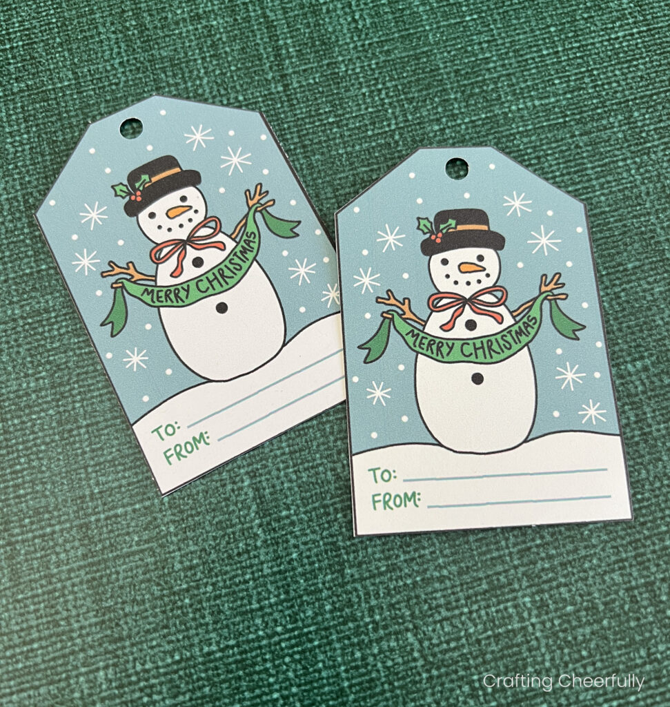 Printable Snowmen Holiday Gift Tags - Crafting Cheerfully