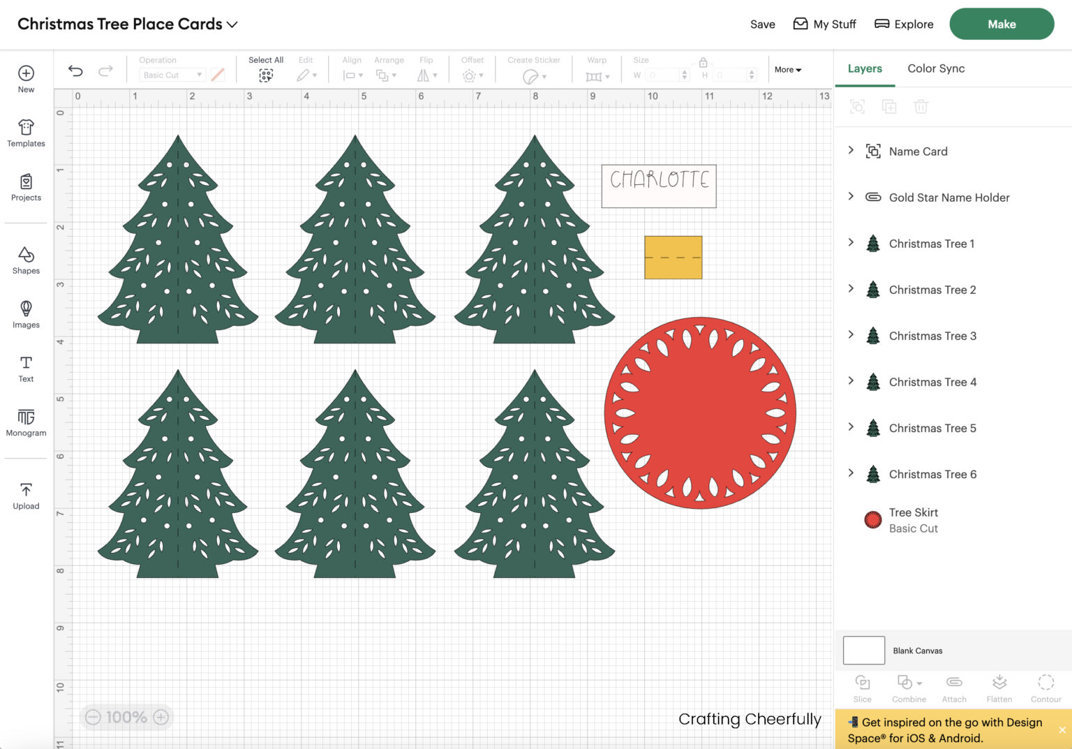 DIY Christmas Tree Place Cards - Crafting Cheerfully