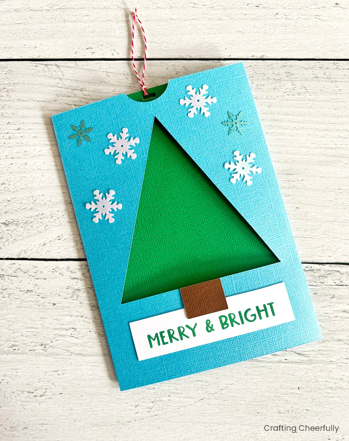 DIY Christmas Tree Pull Card - Crafting Cheerfully