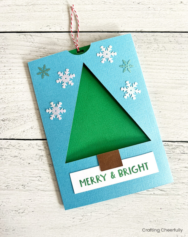DIY Christmas Tree Pull Card - Crafting Cheerfully