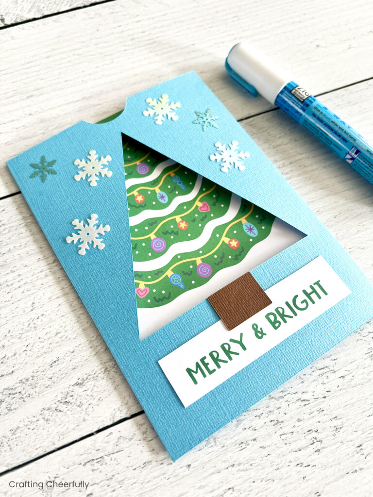 DIY Christmas Tree Pull Card - Crafting Cheerfully