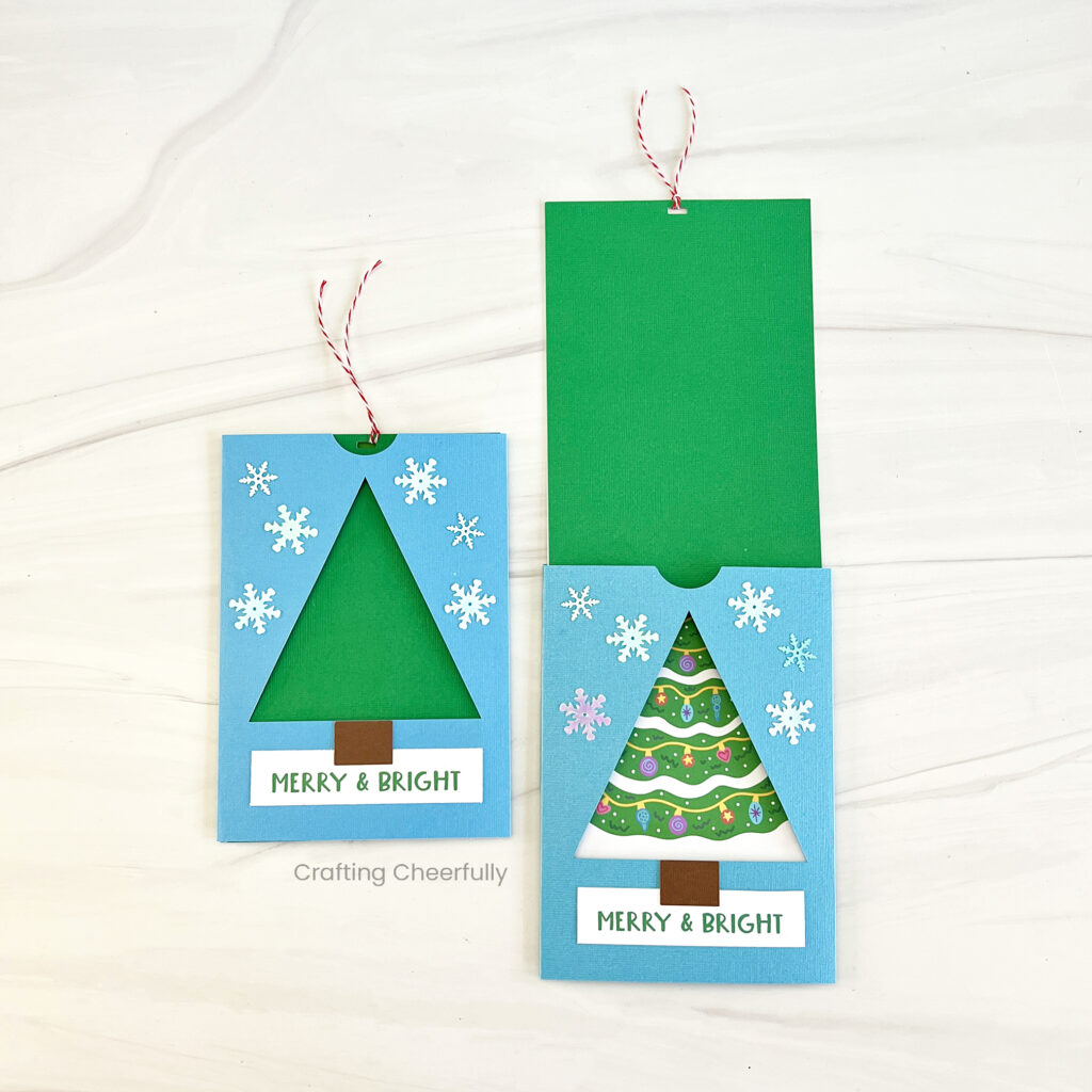 DIY Christmas Tree Pull Card - Crafting Cheerfully